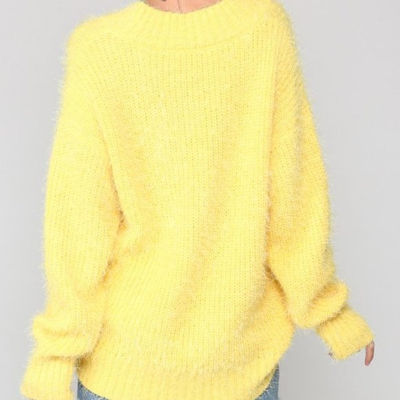 Kyemi | Sweaters | New Kyemi Yellow Fuzzy Soft Sweater Sexy Top Small ...